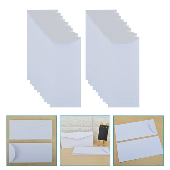BESTYASH 20Pcs White Paper Envelopes Blank Design for Invitations ...