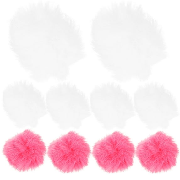 BESTYASH Key Chain Puff Balls Fluffy Ball Ornaments Assorted Color ...