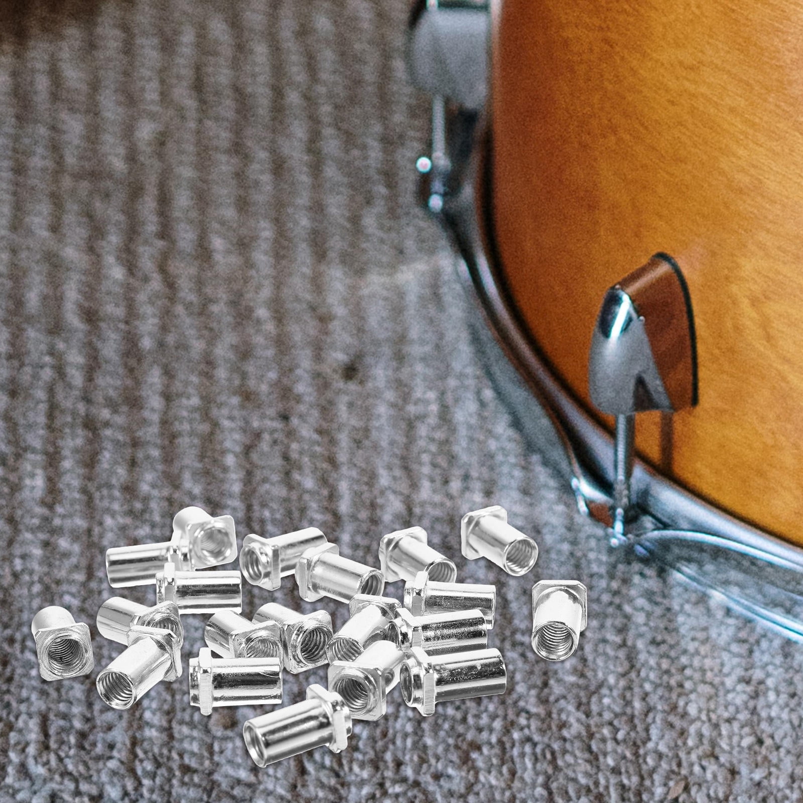 BESTYASH 20pcs Replacement Drum Swivel Nuts for Tom Lugs Metal Hardware ...