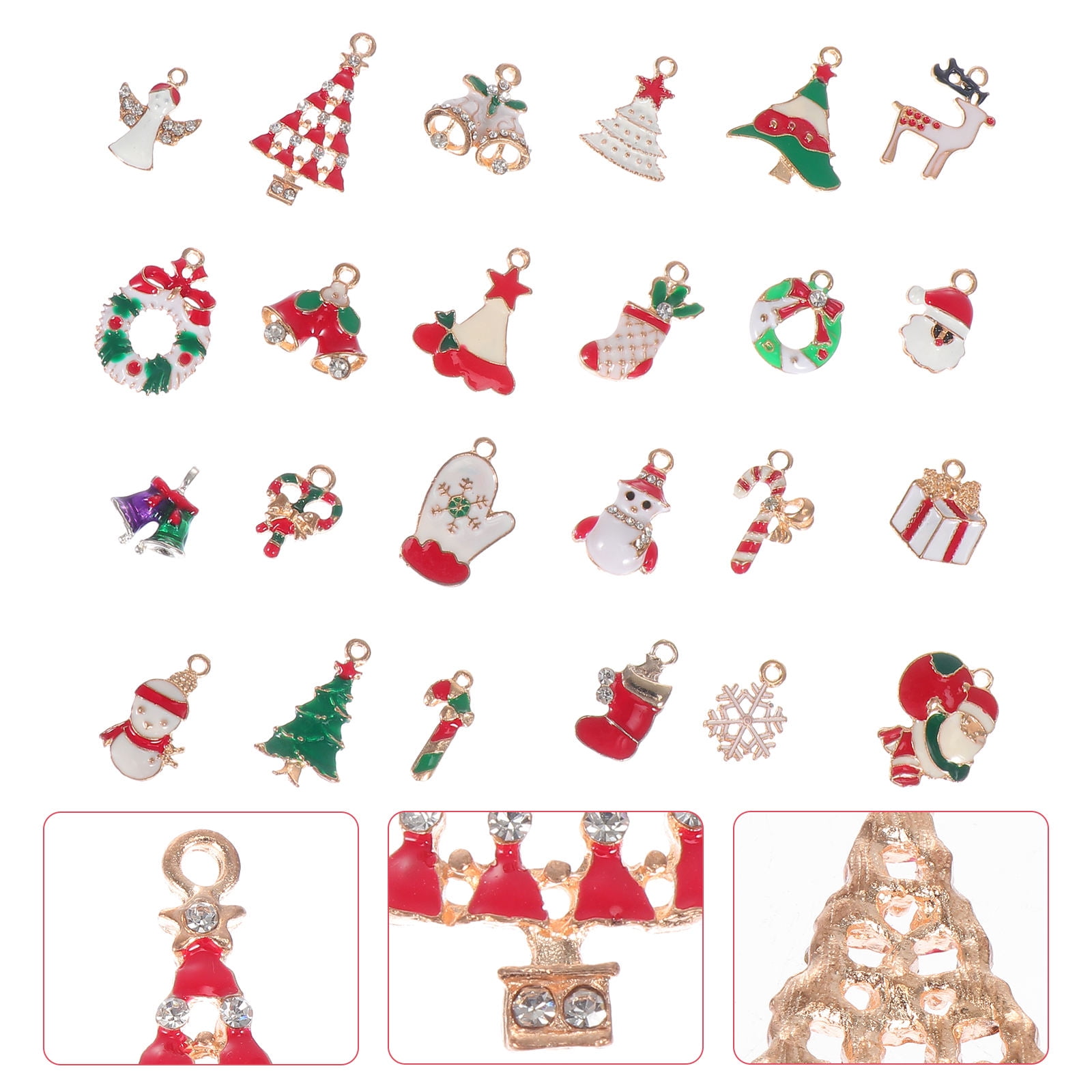 BESTYASH DIY Xmas Pendants Durable Alloy Charms for Necklace Bracelet ...