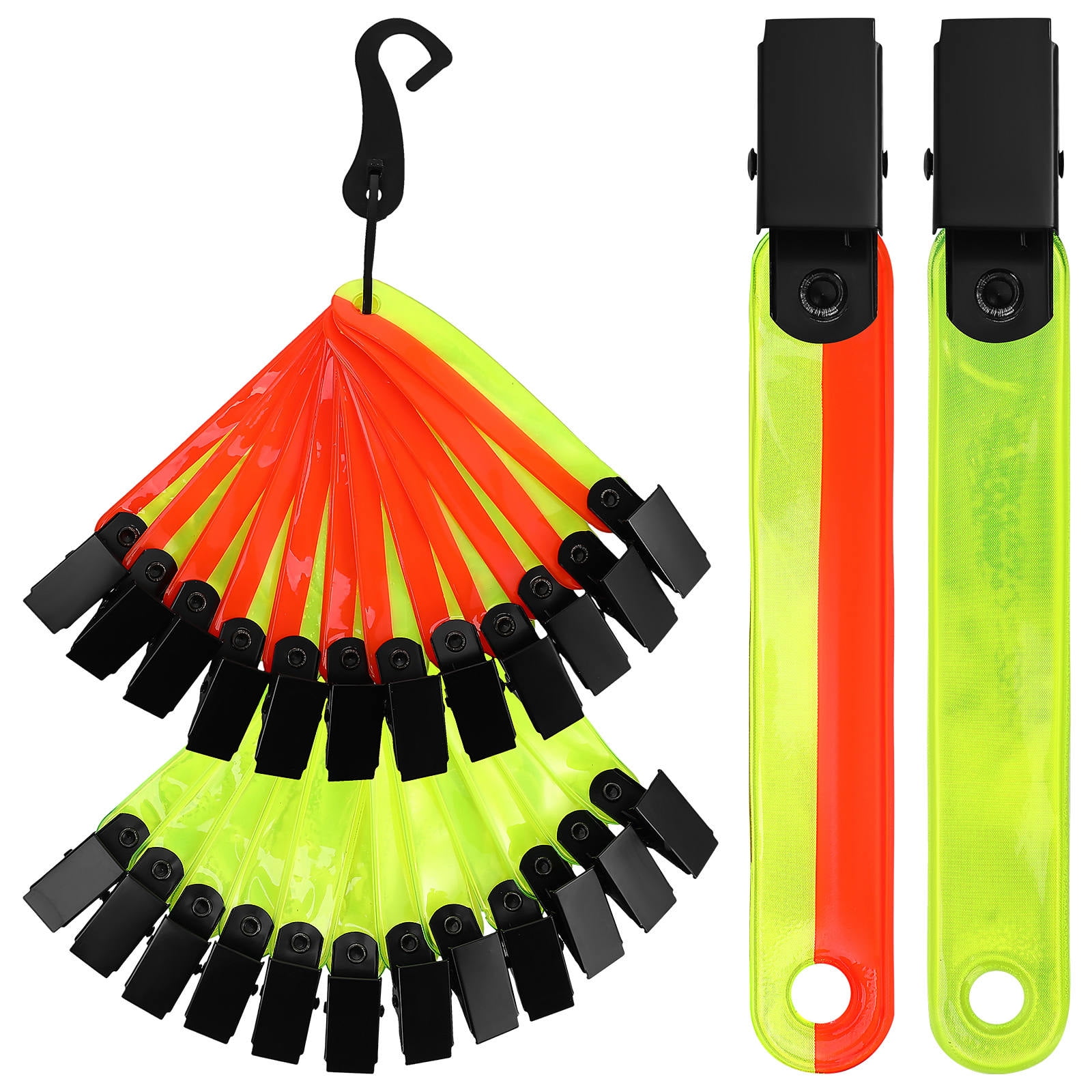 BESTYASH 24Pcs Reflective Trail Running Ribbons with Clips Multi ...