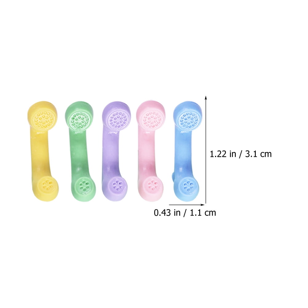 BESTYASH 25Pcs Vintage Mini Handset Props Assorted Color Handset Shape ...