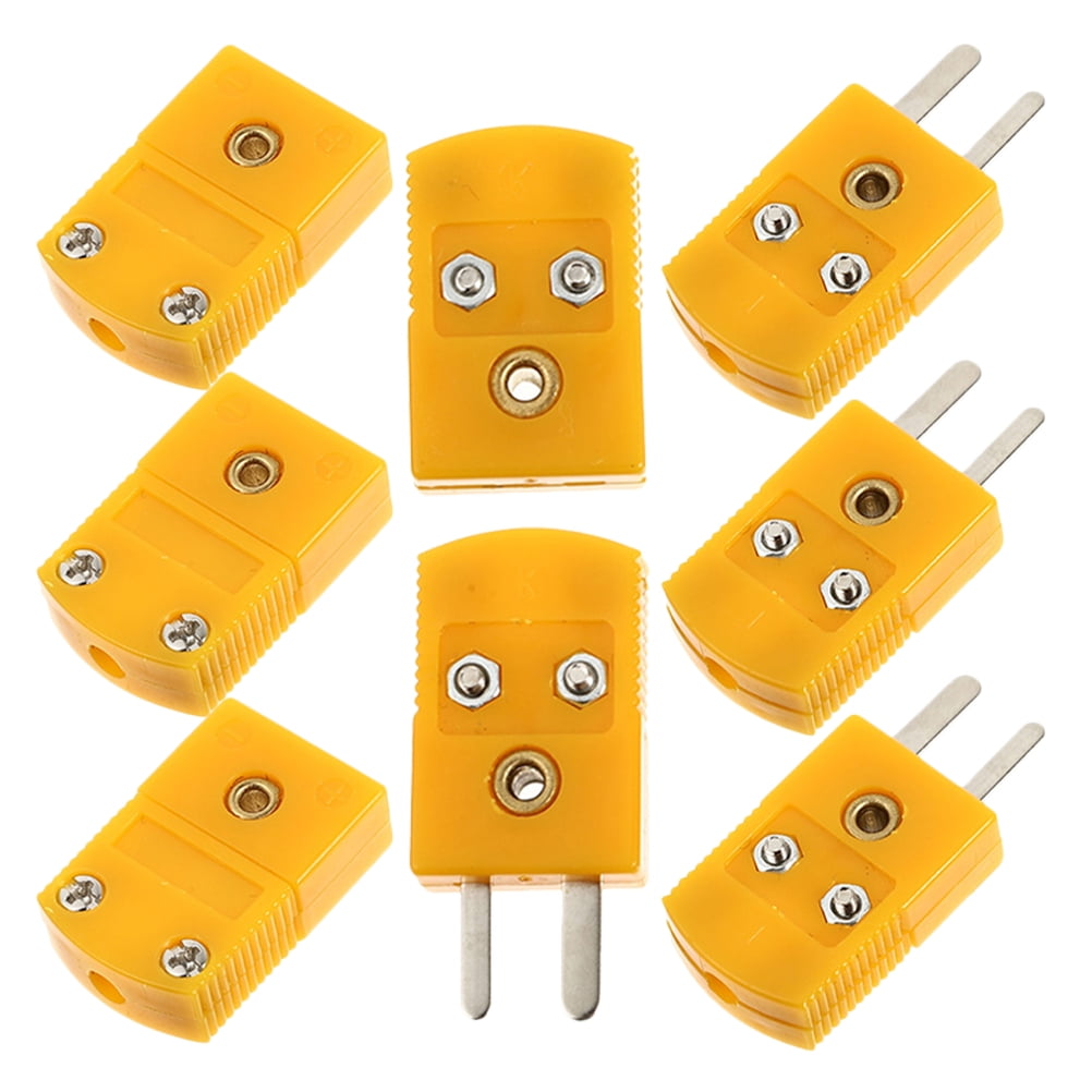 BESTYASH 2Pairs Industrial K Type Thermocouple Socket Plug Connector with Stable Connection and ...