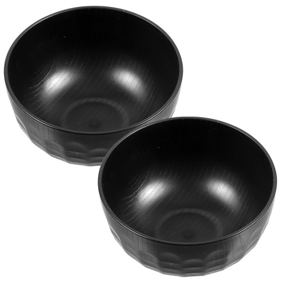 BESTYASH 2Pcs Asian Style Soup Bowls Japanese Black Plastic Smooth ...