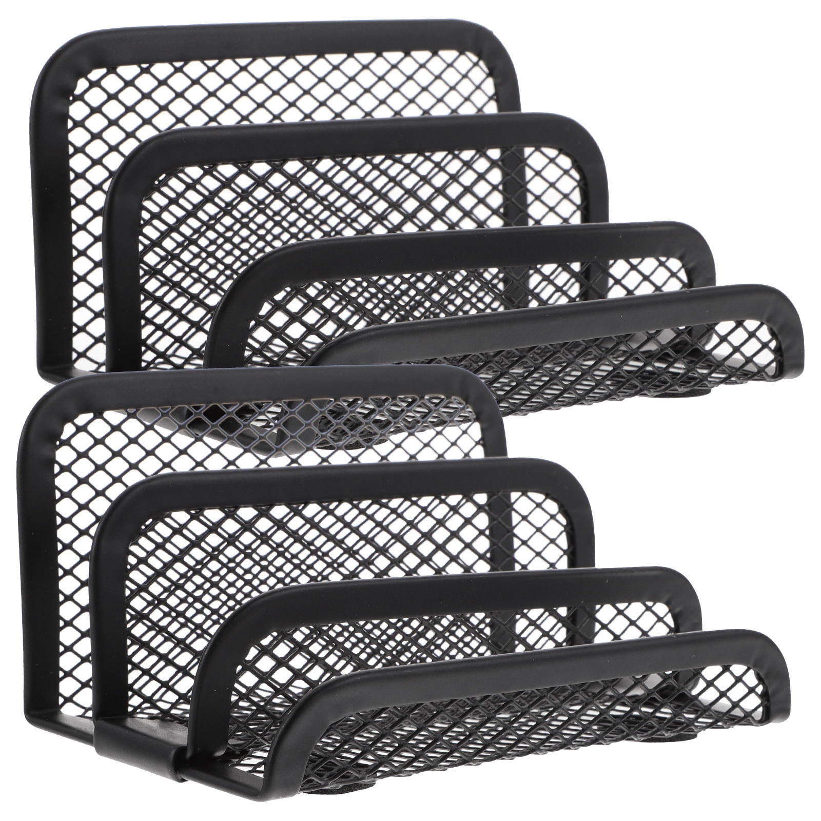 BESTYASH 2Pcs Black Metal Business Cards Holder Compact Desk Name Card ...