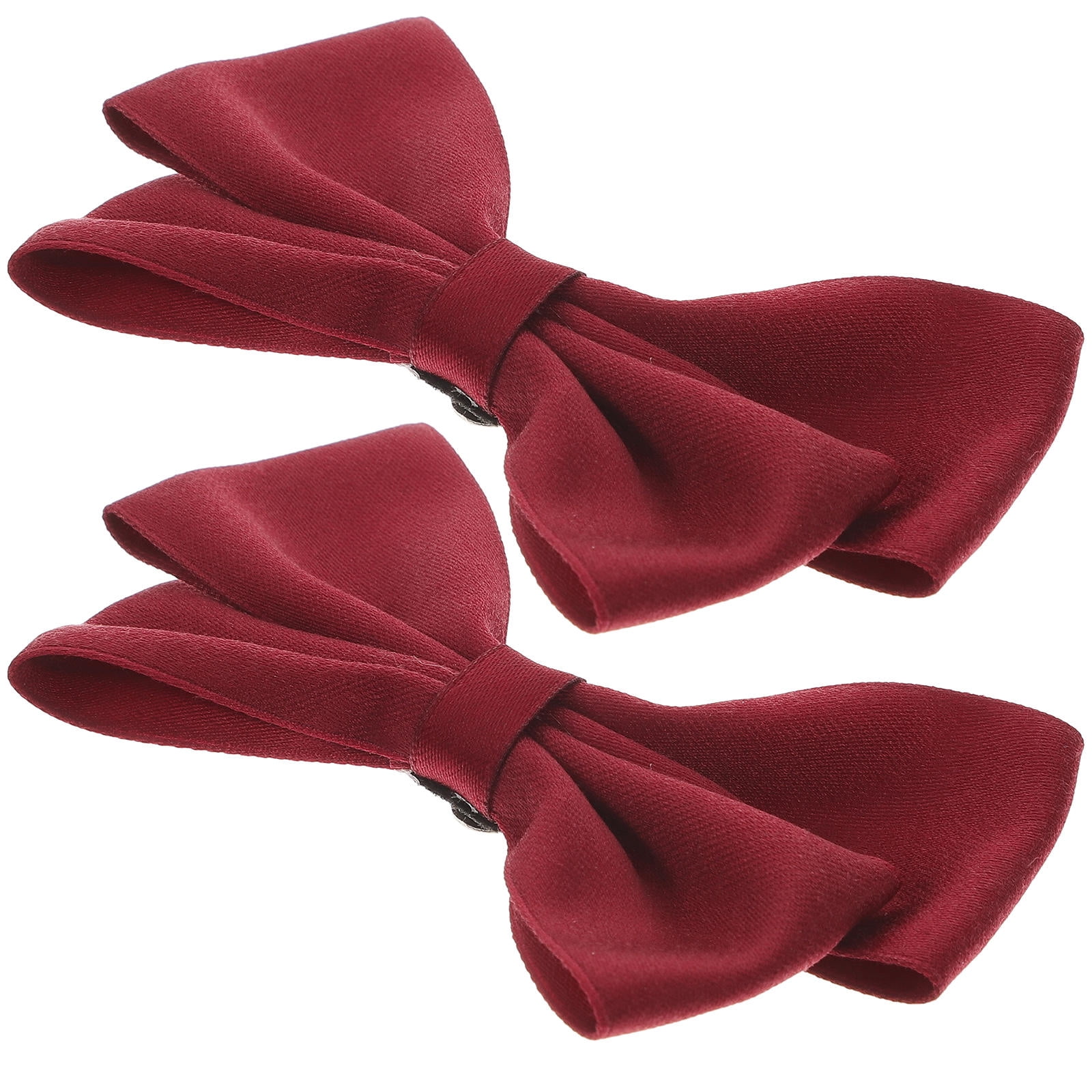 BESTYASH 2Pcs Dark Red Ribbon Bow Shoe Clips Detachable Shoe Jewelry ...
