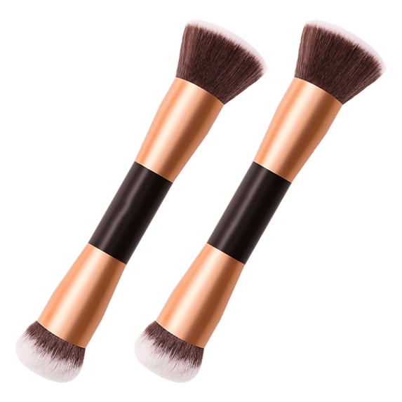 BESTYASH 2Pcs Double Ended Portable Makeup Brush with Soft Bristles for ...
