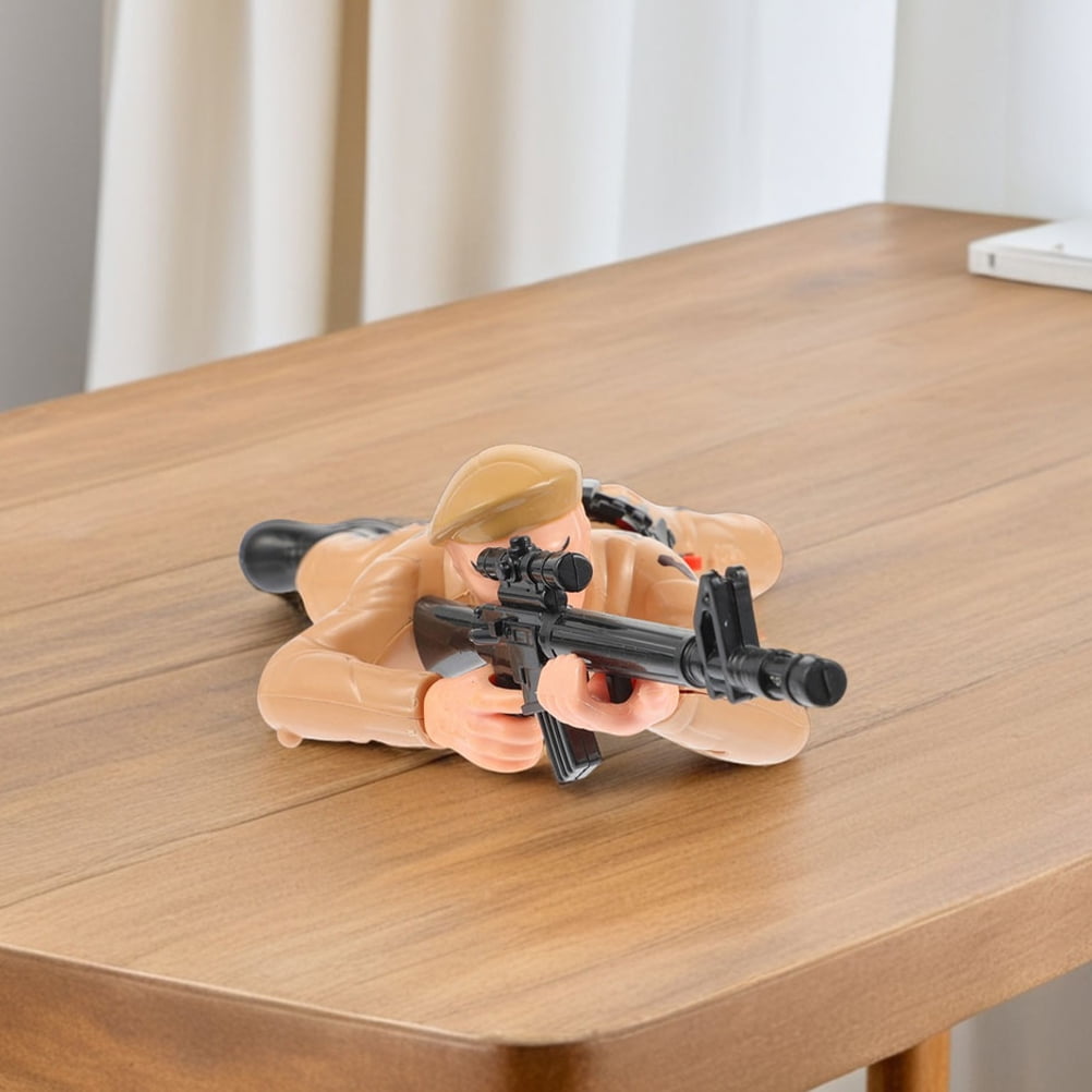 BESTYASH 2Pcs Electric Crawling Soldier Army Action Figures Light Brown ...