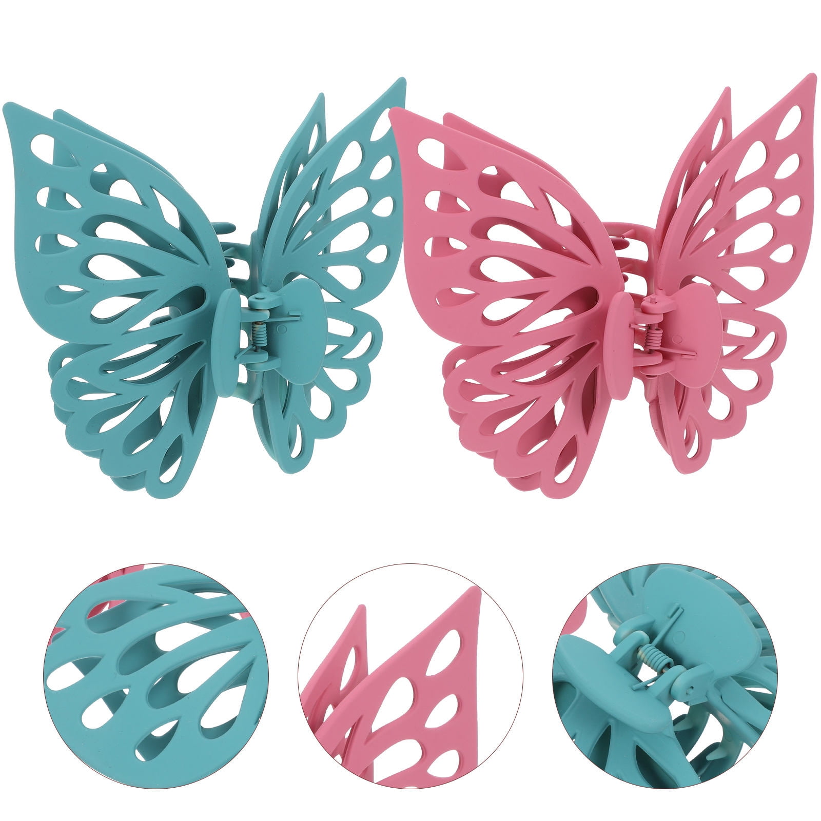 BESTYASH 2Pcs Elegant Butterflies Hair Clips Assorted Colors Hair ...