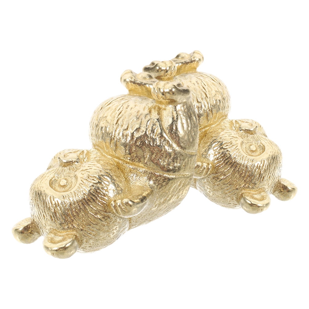 BESTYASH 2Pcs Golden Brass Cabinet Knobs Decorative Door Handles for ...