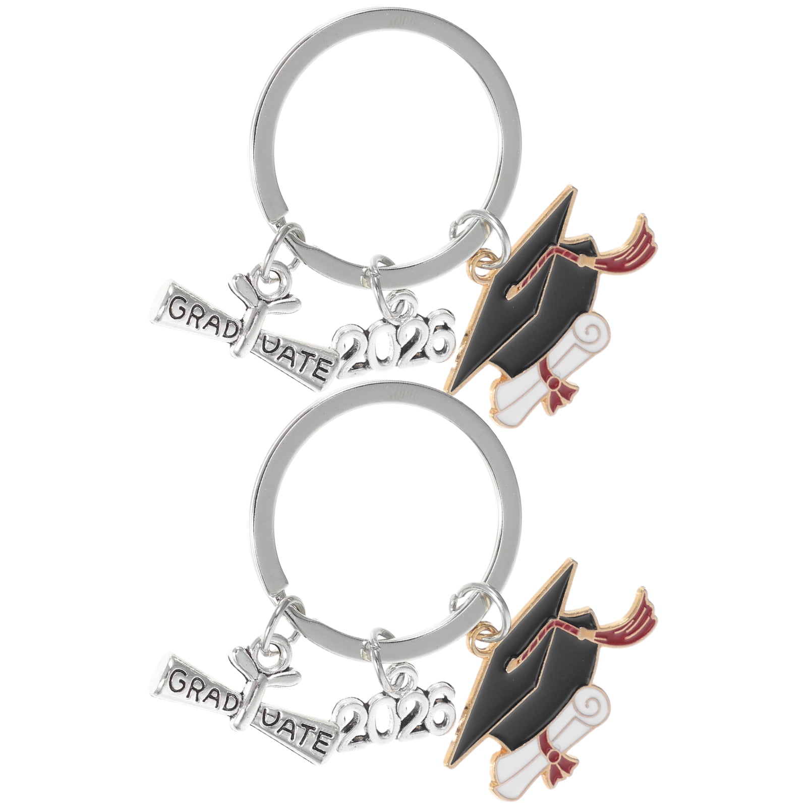 BESTYASH 2Pcs Graduation Keyring with Bachelor Cap and Book Design ...