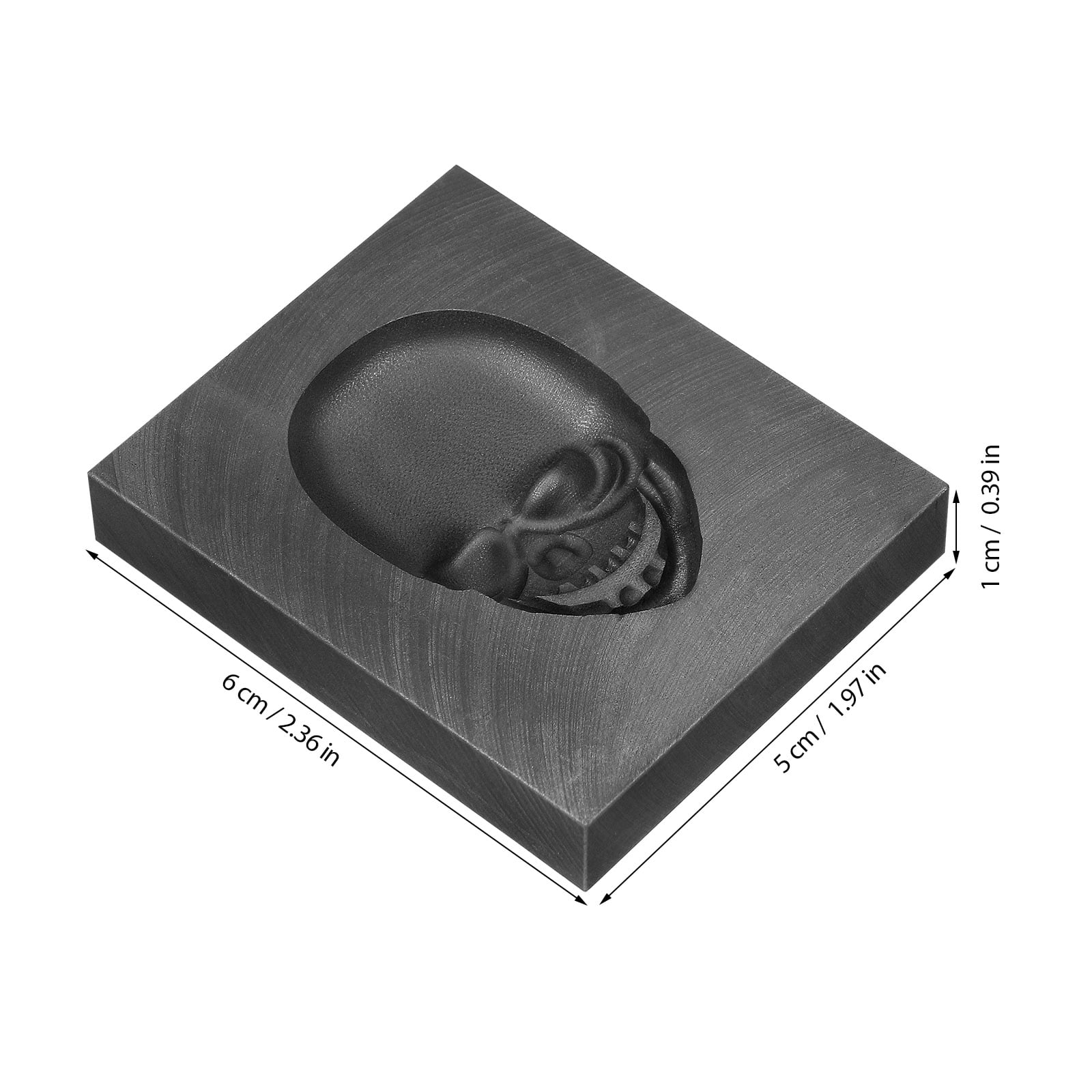 BESTYASH 2Pcs Graphite Skull Molds for Metal Casting DIY Heat Resistant ...