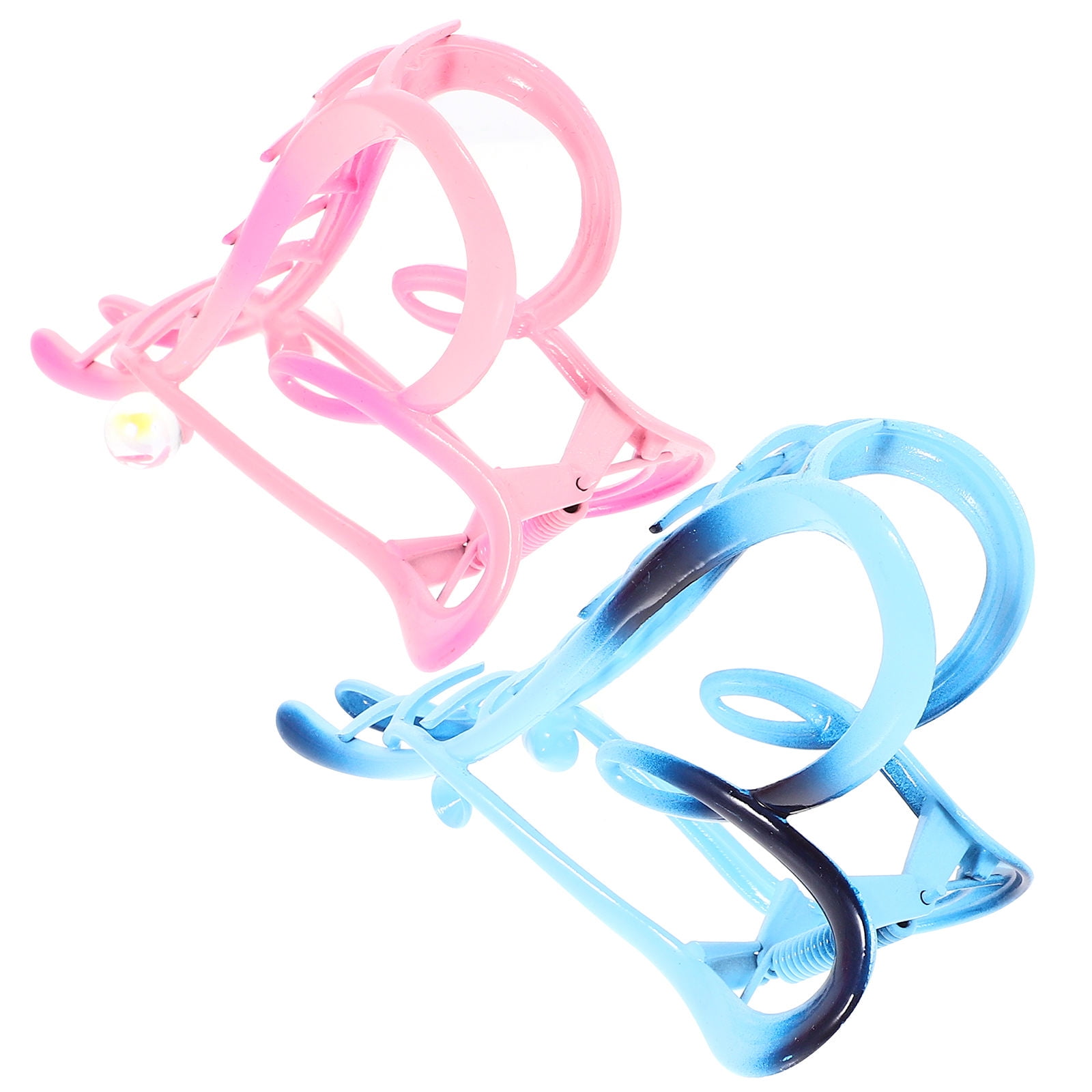 BESTYASH 2Pcs Heart Hair Claws Large Metal Clips for Hair Styling ...