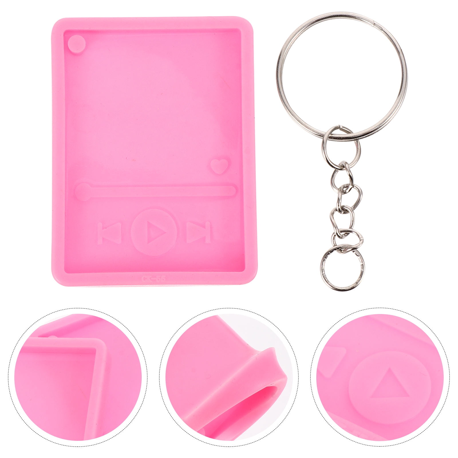 BESTYASH 2Pcs Key Chain Molds for Craft Making in Pink with DIY Design ...