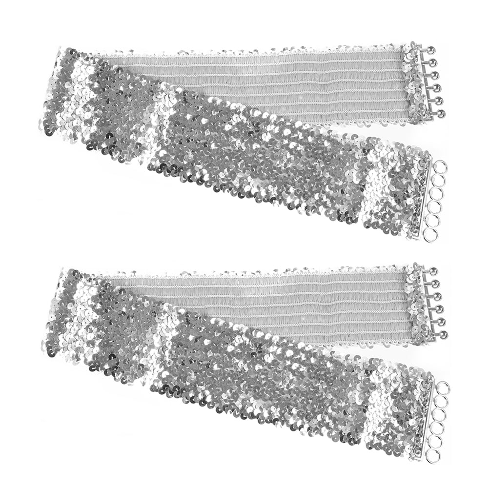 BESTYASH 2Pcs Sequin Belt For Women Wide Waist Belt Adjustable Fit For ...