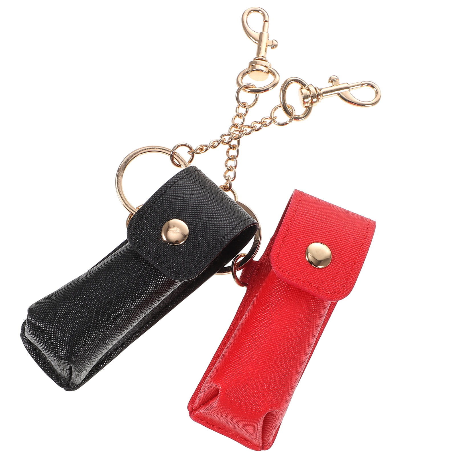 BESTYASH 2Pcs Lip Balm Pouch Key Chain Holder in Assorted Colors with ...