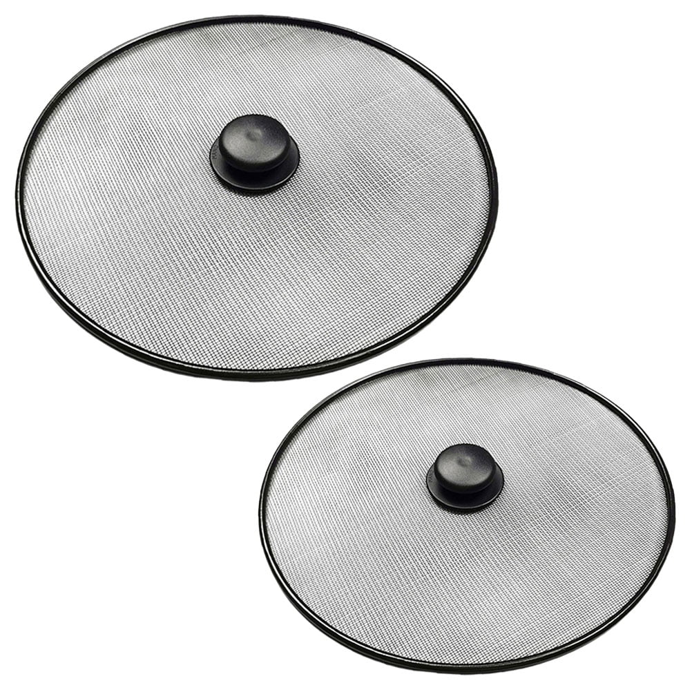 BESTYASH 2Pcs Metal Mesh Splatter Screen for Frying Pan with Stainless ...