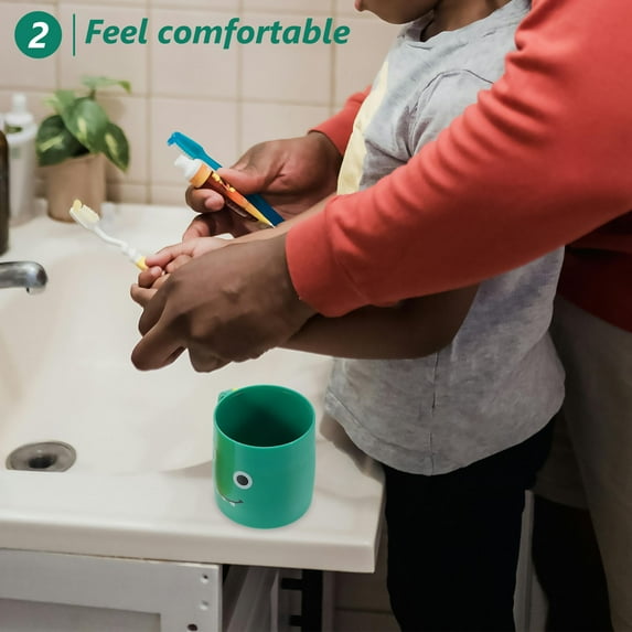 BESTYASH 2Pcs Multi Color Dinosaur Toothbrush Cups Lightweight Plastic ...