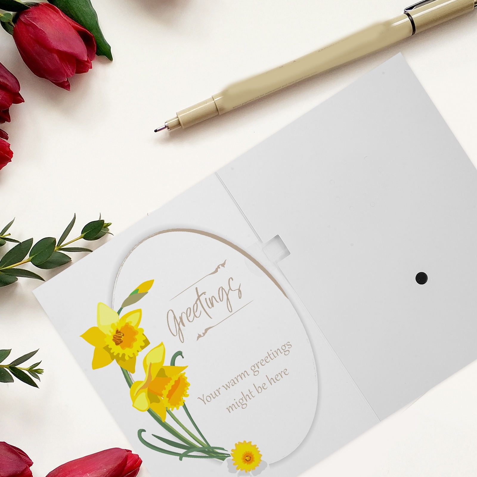 BESTYASH 2Pcs Paper Blank Message Card White DIY Design for Weddings ...