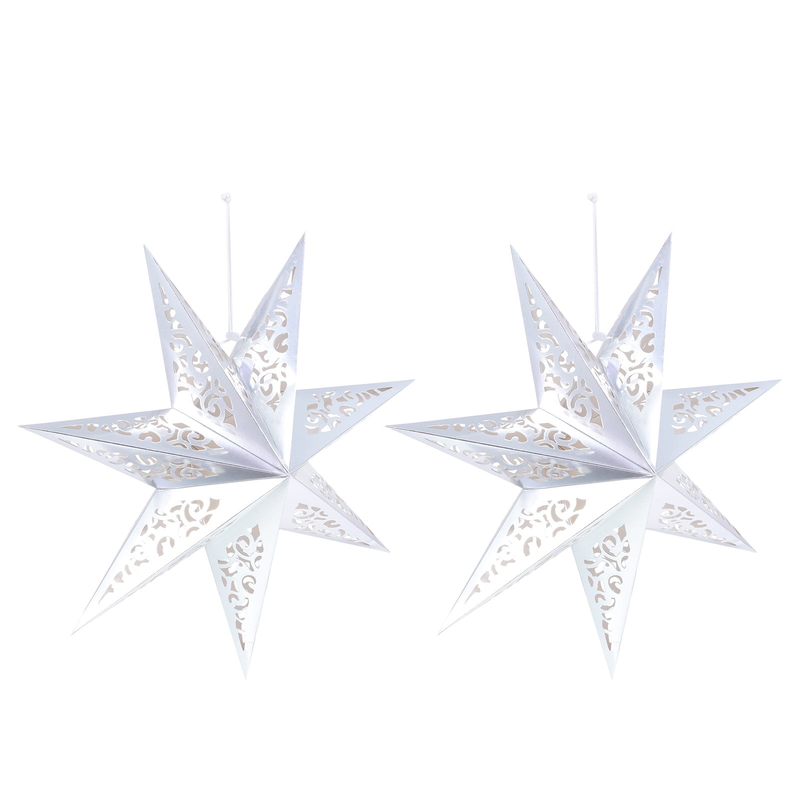 BESTYASH 2Pcs Plated Silver Star Shaped Paper Ceiling Light Cover for ...