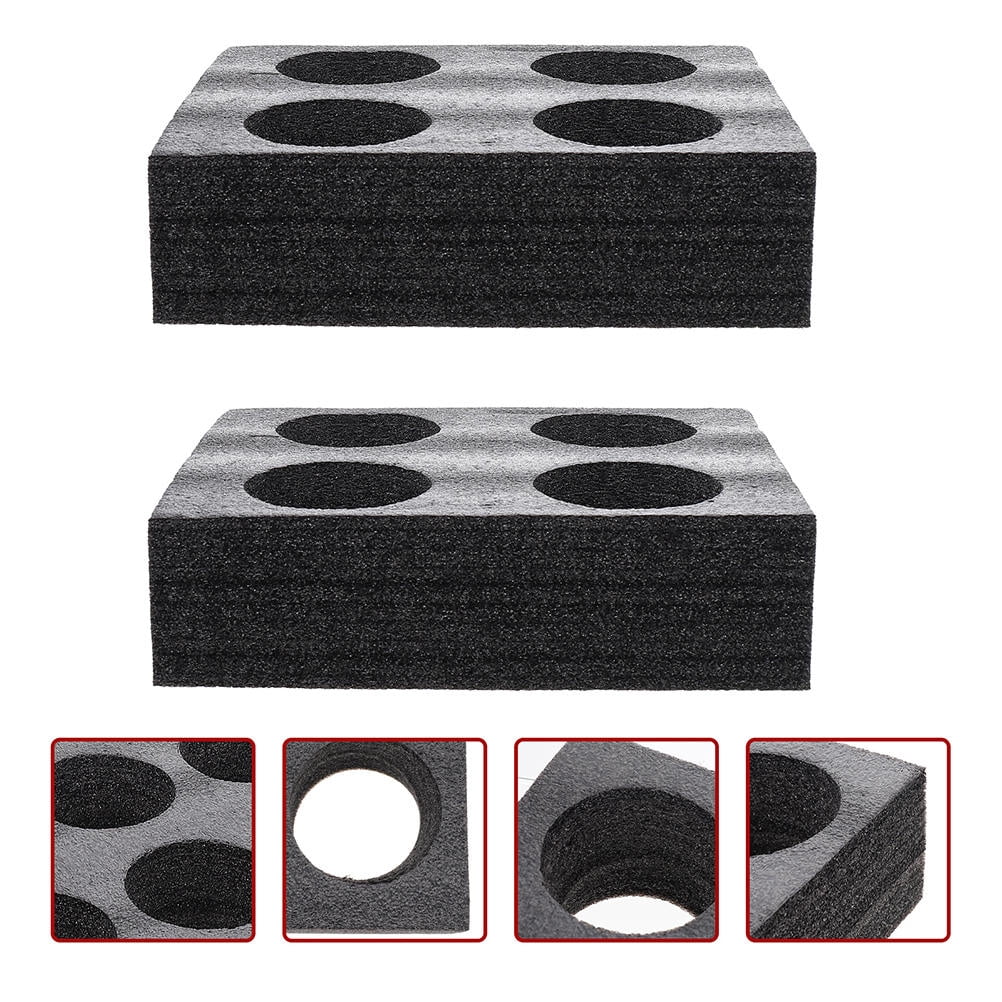 BESTYASH 2Pcs Portable Black Foam Cup Carrier Tray Durable Drinks ...