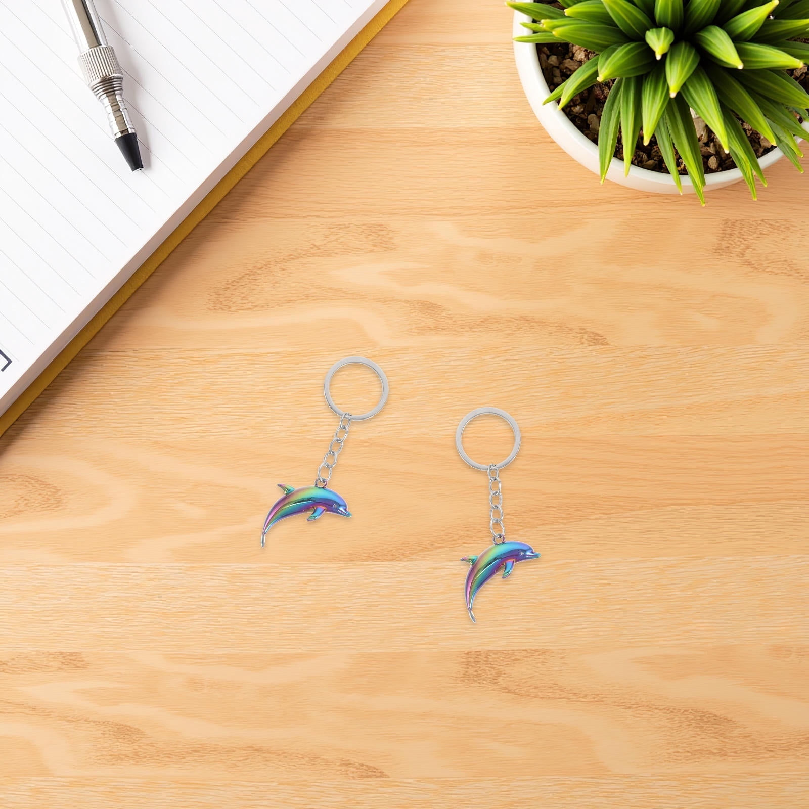 BESTYASH 2Pcs Portable Metal Dolphin Keychain for Backpacks with ...