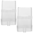 BESTYASH 2Pcs Practical Clear Bird Cage Feeder Bowl for Parrots and ...