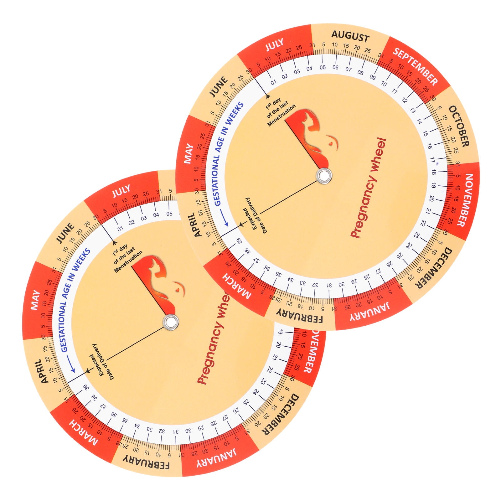 BESTYASH 2Pcs Pregnancy Guide Decor Poster and Date Wheel Calculator ...