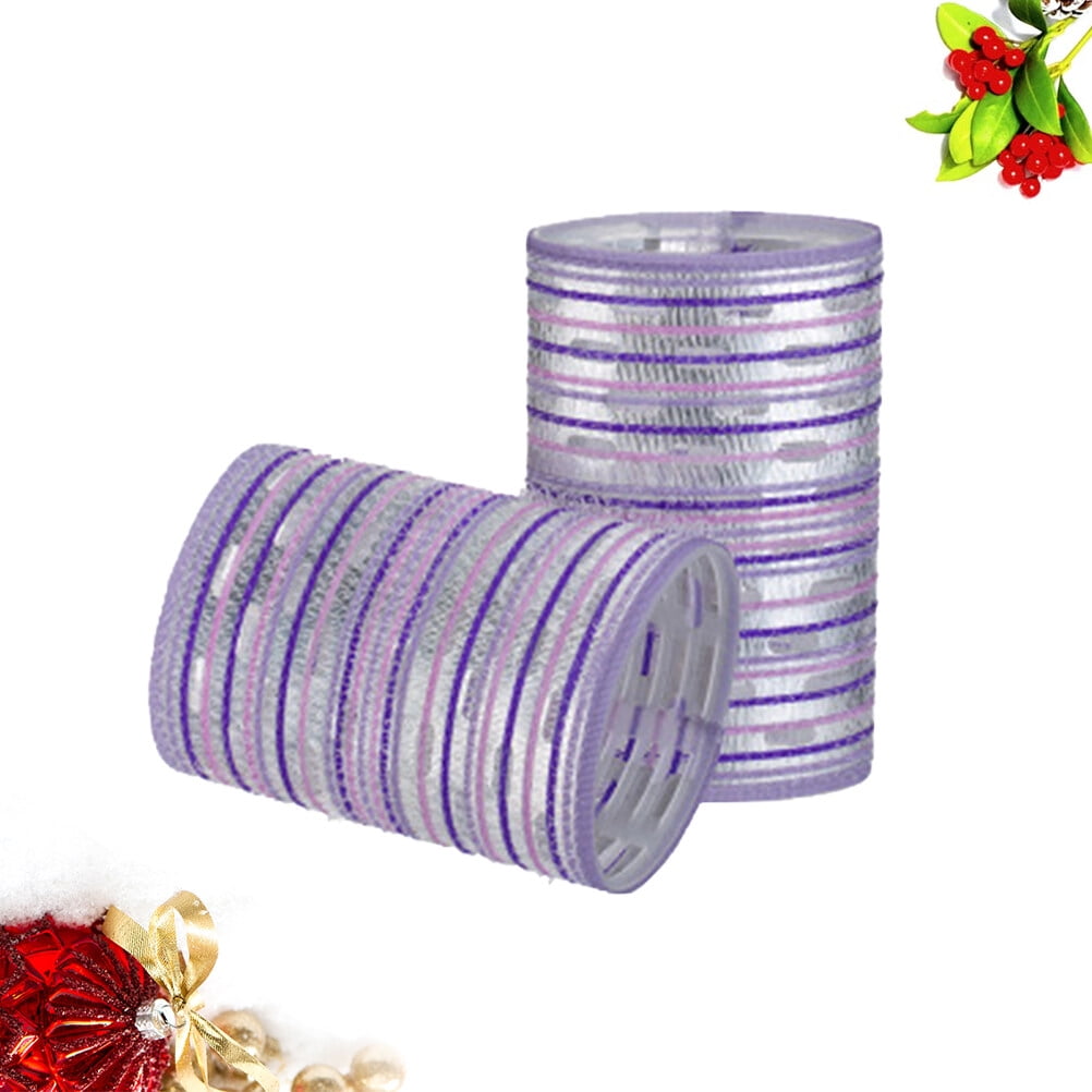BESTYASH 2Pcs Purple Hair Curler Rollers Self Grip Holding Curling Tool ...