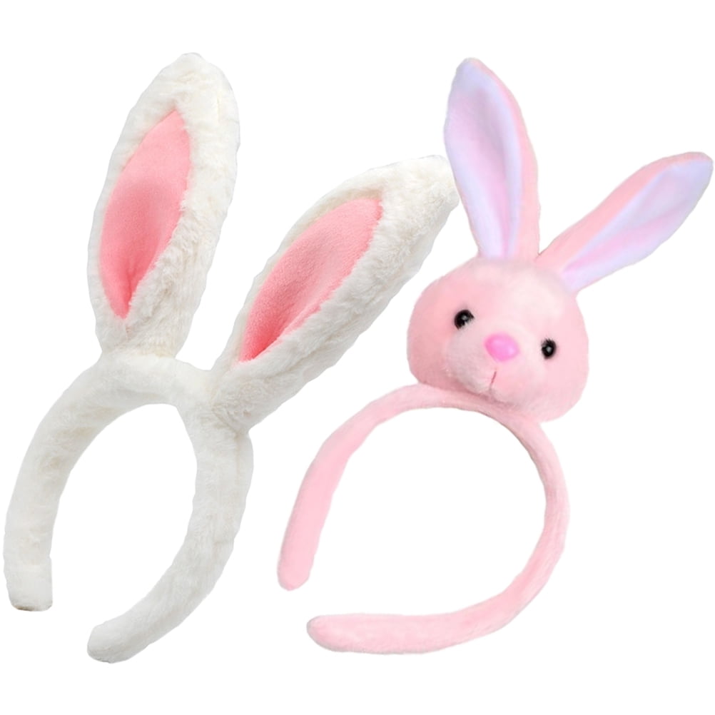 BESTYASH 2Pcs Rabbit Ears Headband Assorted Color Photo Prop for Women ...