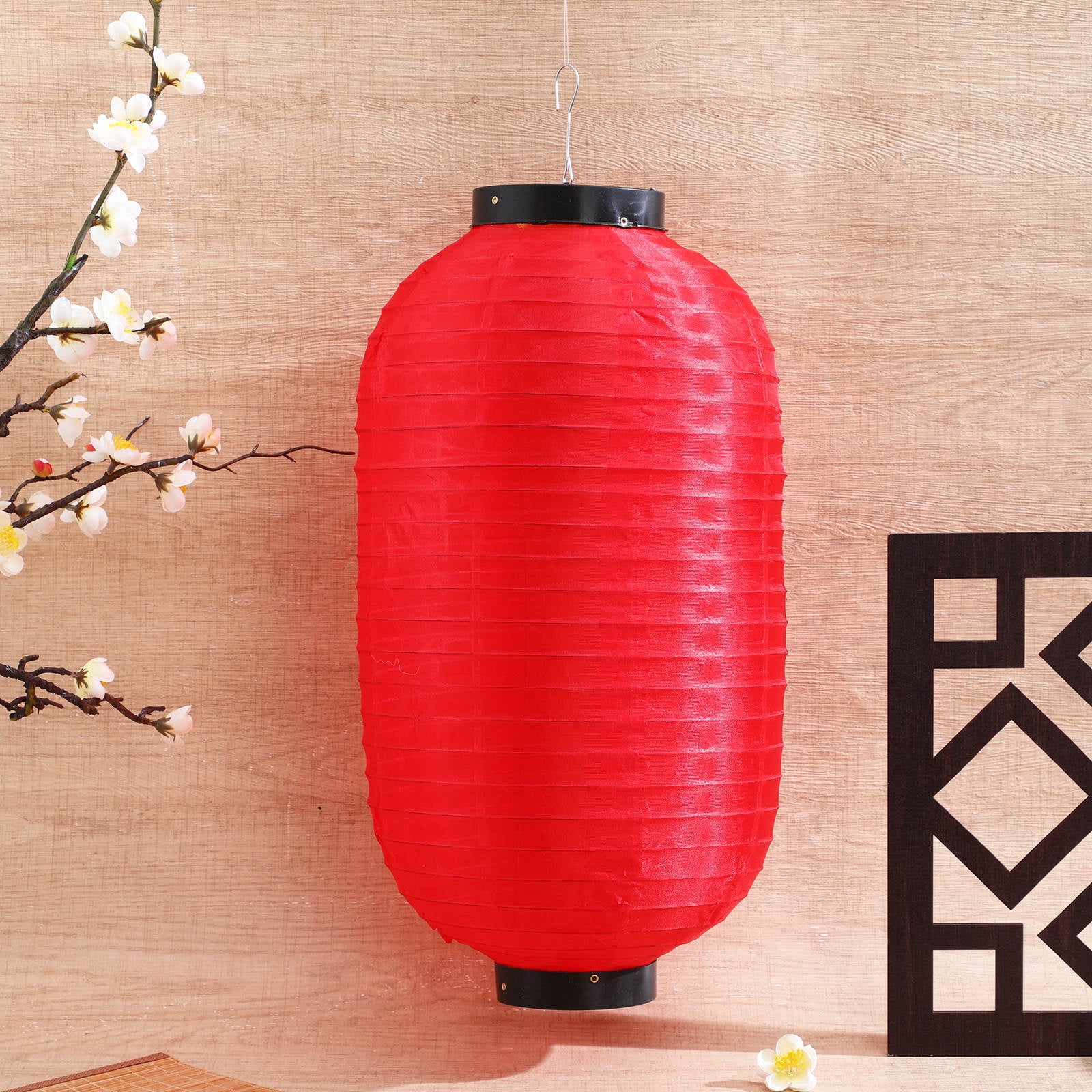 BESTYASH 2Pcs Red Japanese Style Hanging Lanterns Decorative Waterproof ...