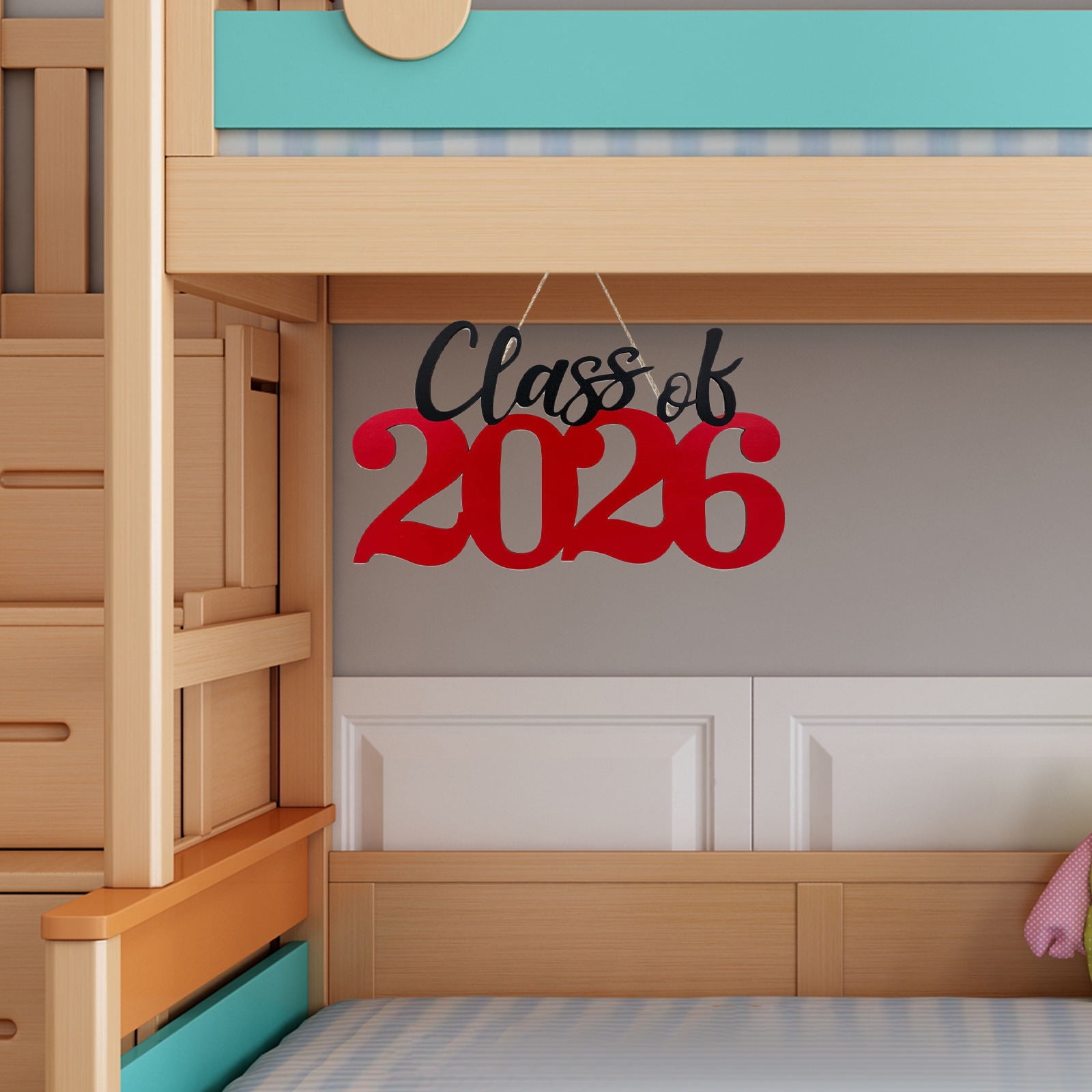 BESTYASH 2Pcs Class of 2026 Red Graduation Wooden Ornament with Hand ...