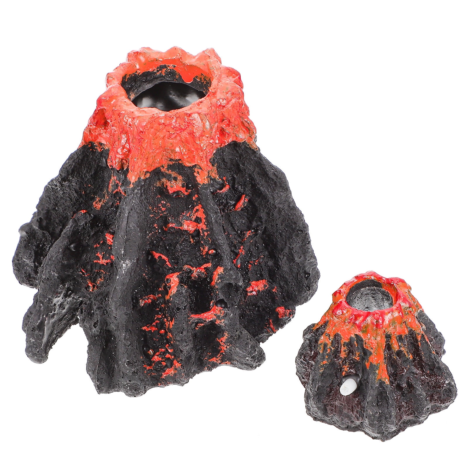 BESTYASH 2Pcs Resin Craft Simulation Mountain Aquarium Volcano Ornament ...