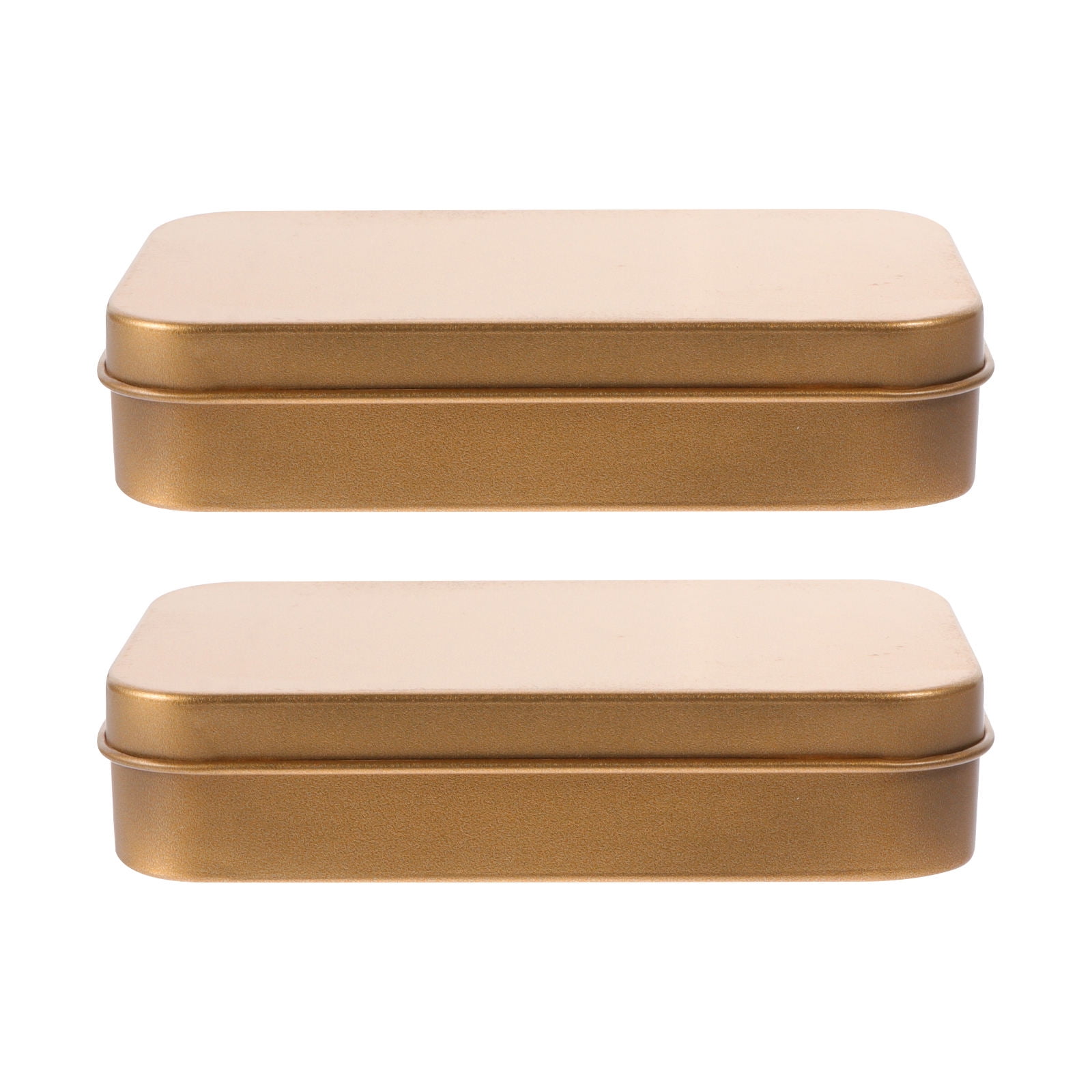 BESTYASH 2Pcs Retro Style Storage Box Home Organization Golden Tinplate ...