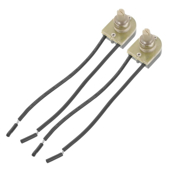 BESTYASH 2Pcs Rotary Desk Lamp Switch Dual Wire Adjustable Light Knob ...