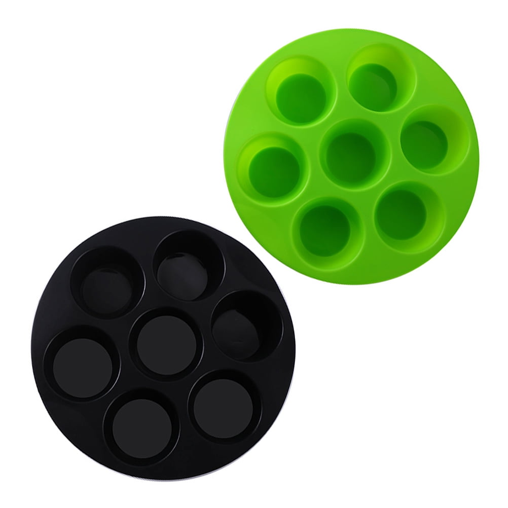 BESTYASH 2Pcs Silicone Cake Baking Pans with 7 Holes Flexible Food ...