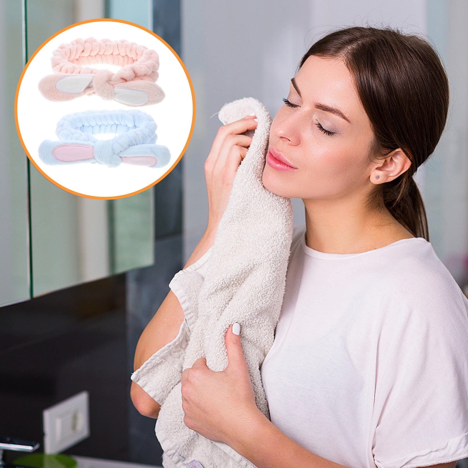 BESTYASH 2Pcs Soft Breathable Facial Headband for Washing Face Assorted ...