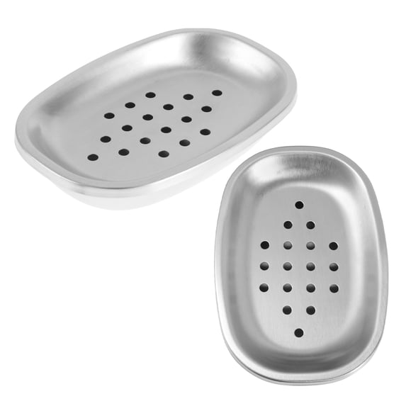 BESTYASH 2Pcs Stainless Steel Double Layer Soap Tray with Drainage for ...