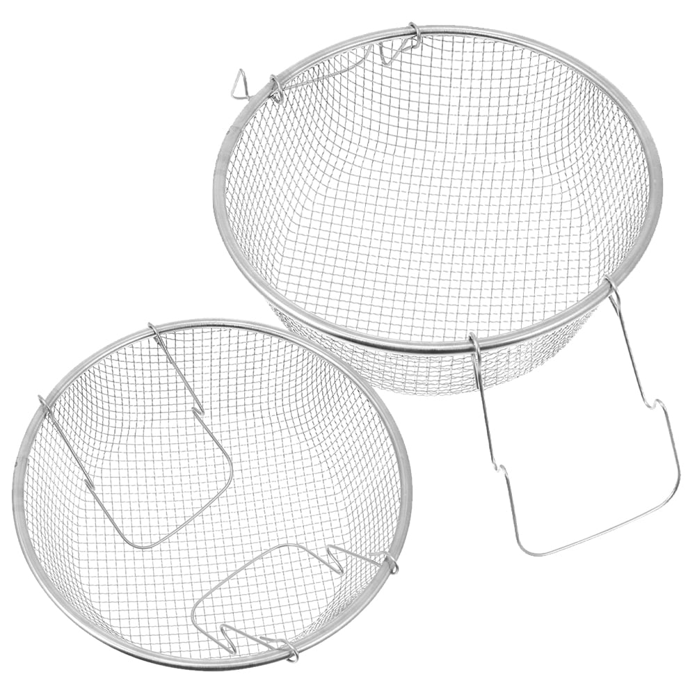 BESTYASH 2Pcs Stainless Steel Frying Basket with Wire Mesh for Frying ...