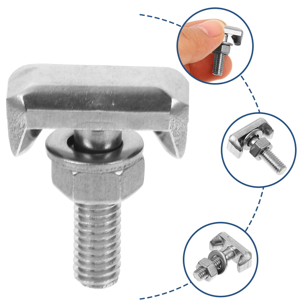 BESTYASH 2Pcs Stainless Steel T Bolt Nut Battery Cable Terminal ...