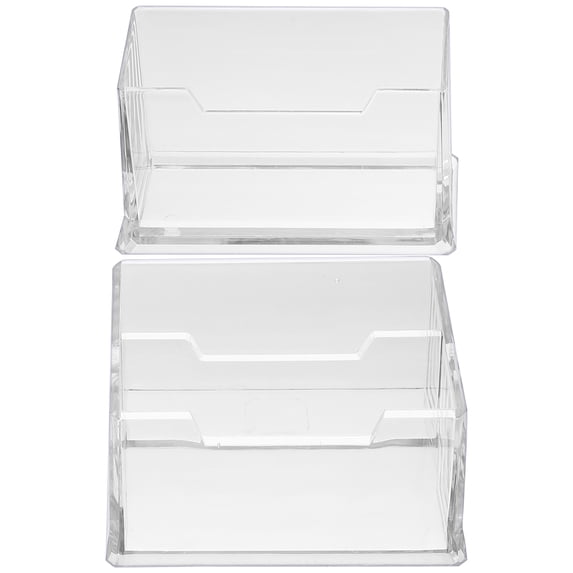 BESTYASH 2Pcs Transparent Acrylic Business Card Holder Display Rack for ...