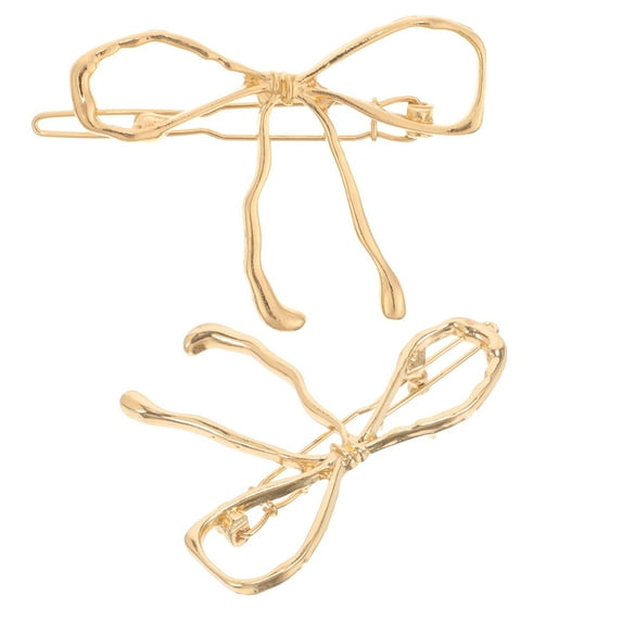 BESTYASH 2-Pack Vintage Metal Hair Clips with Bow Design, Decorative ...