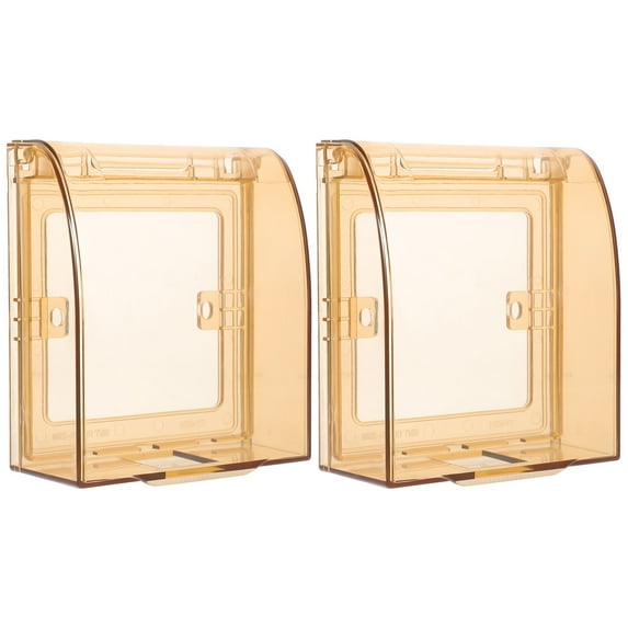 BESTYASH 2Pcs Wall Outlet Covers Beige Sturdy Plastic Electrical Socket Safety Protectors ...