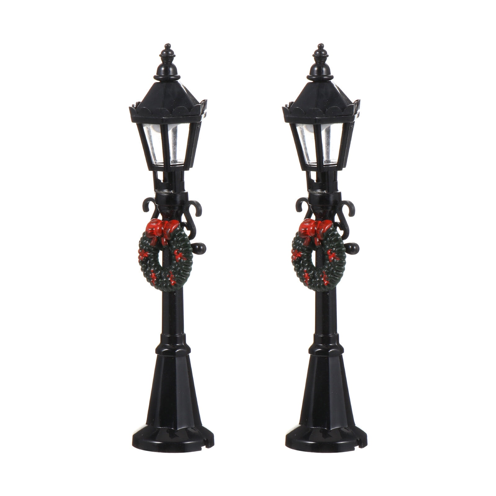 BESTYASH 2Set Mini House Accessory Mini Street Light Black Plastic for ...