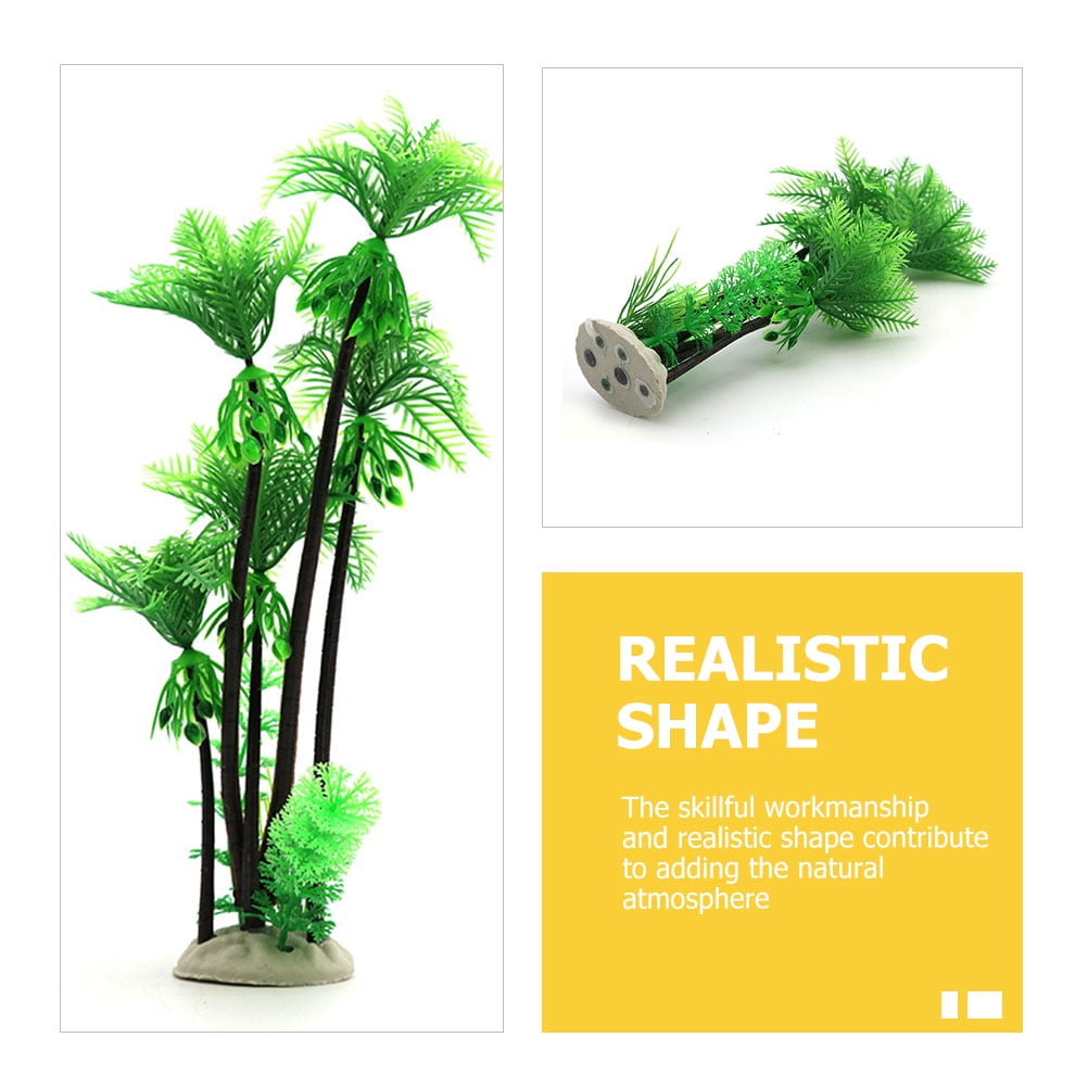 BESTYASH 2Set Mini Palm Trees Decor Plastic Green Natural Style ...