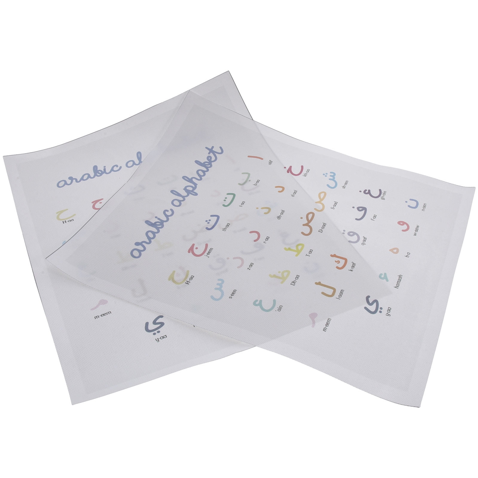 BESTYASH 2pcs ABC Arabic Letters Poster Kindergarten Wall Art Bright ...