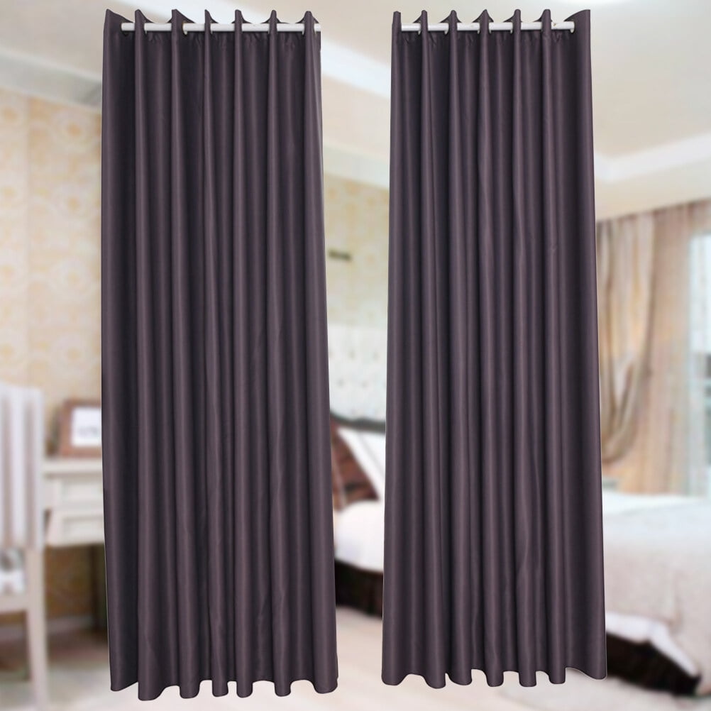 BESTYASH Dark Grey Window Curtains for Bedroom, 2 Pieces Polyester ...