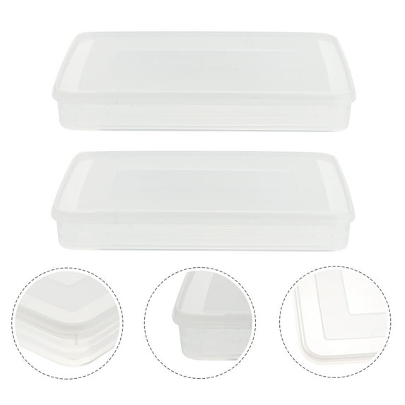 BESTYASH 2pcs Large Plastic Dumpling Storage Containers Stackable ...