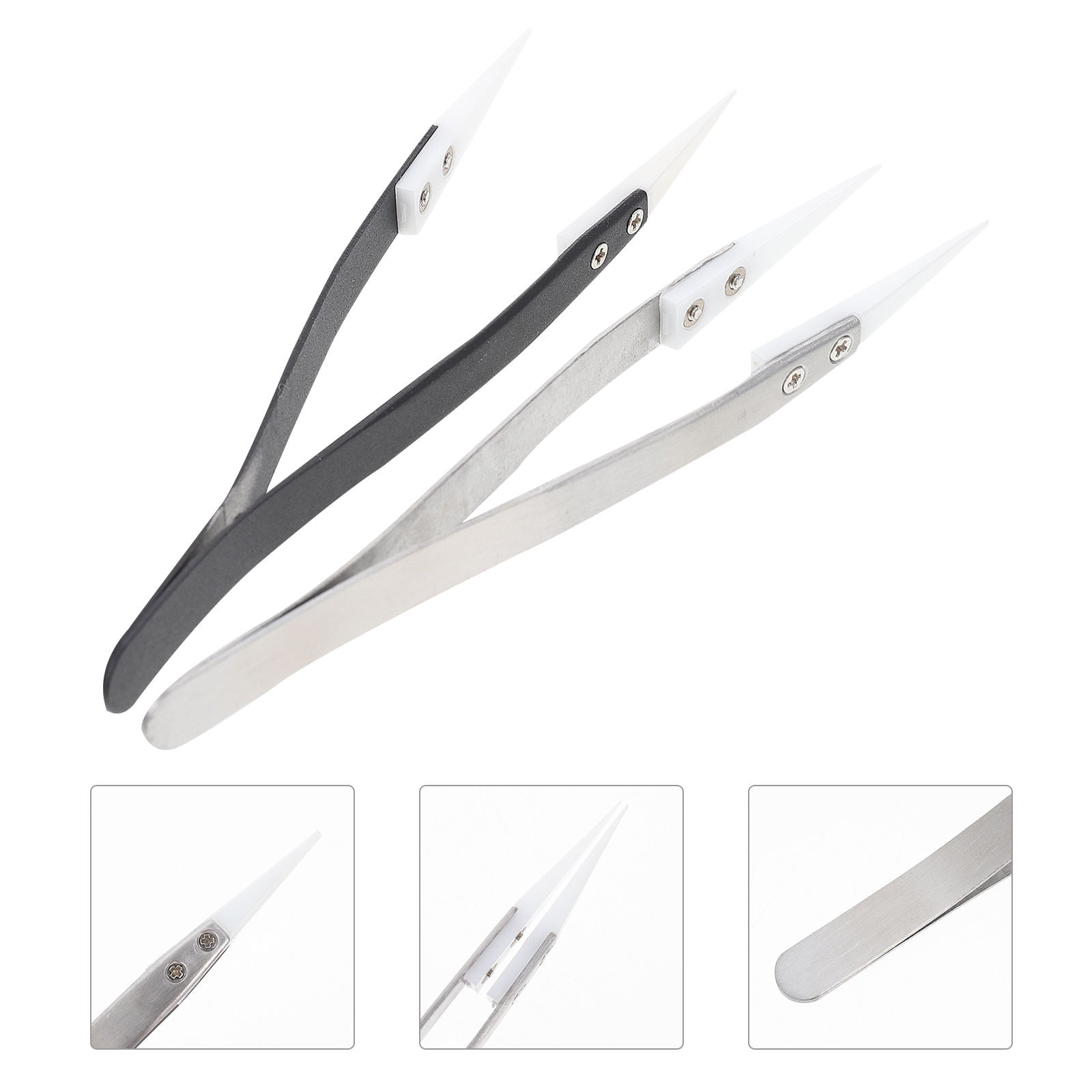 BESTYASH ering Tweezer 2pcs Stainless Steel Straight Aimed Tweezers ...