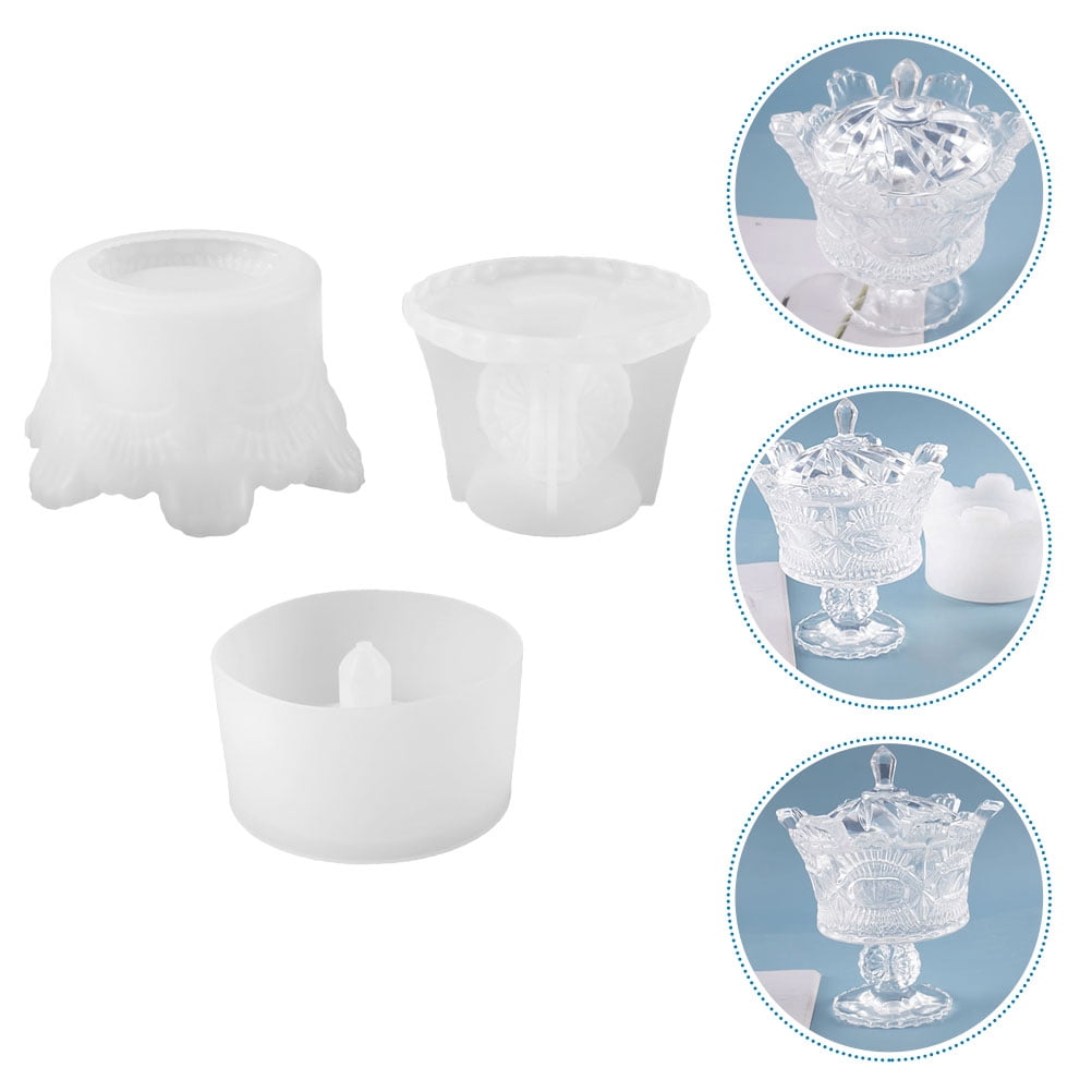 BESTYASH 3-Piece White -Shaped Epoxy Jewelry Box Mold Set for Resin ...